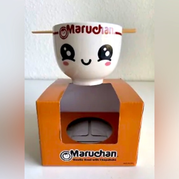Dining | Maruchan Ramen Noodle Bowl With Chopsticks Smiley Cute Face ...